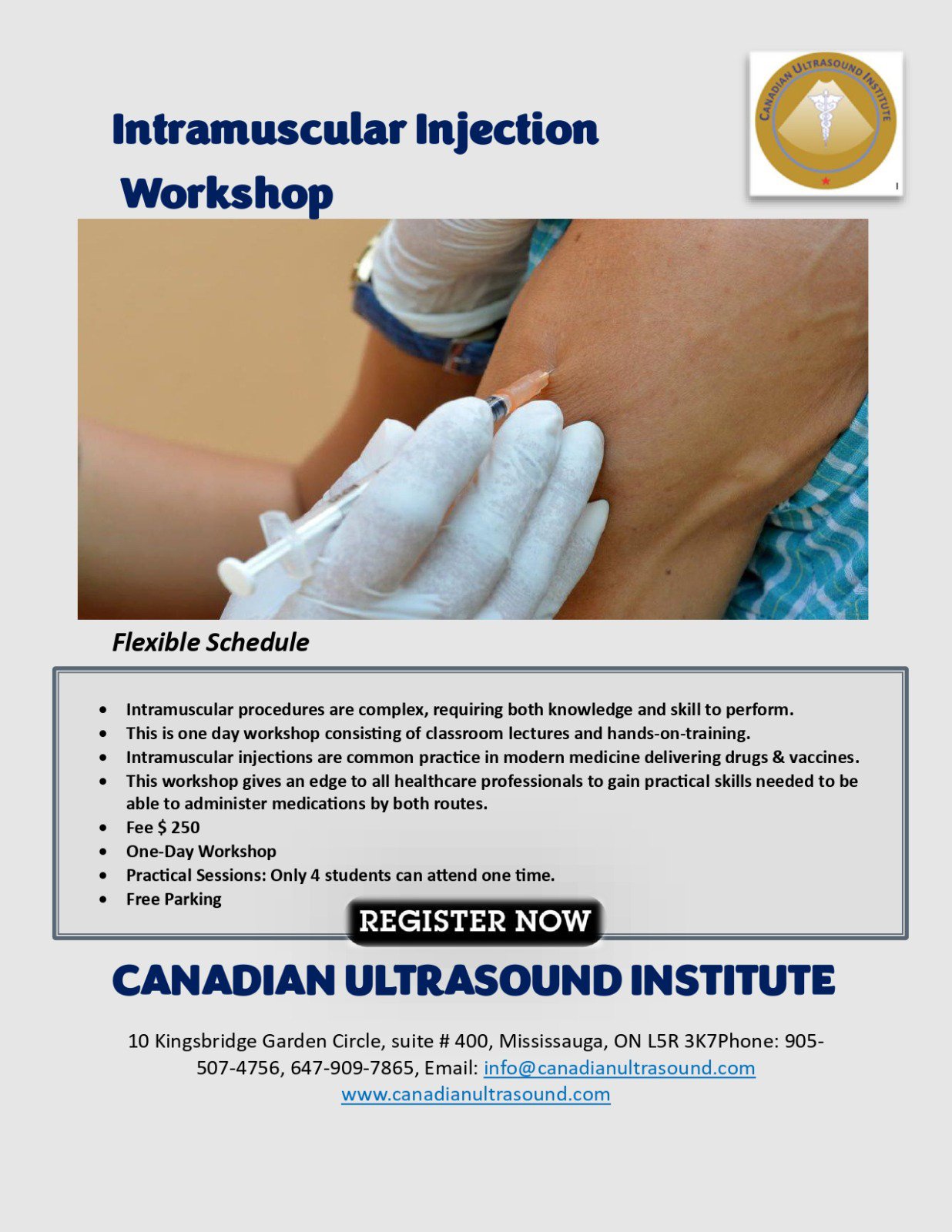 Intramuscular Injection Workshop - Canadian Ultrasound Institute